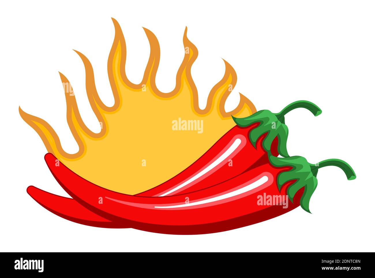 Hot peppers piri piri Stock Vector Images - Alamy
