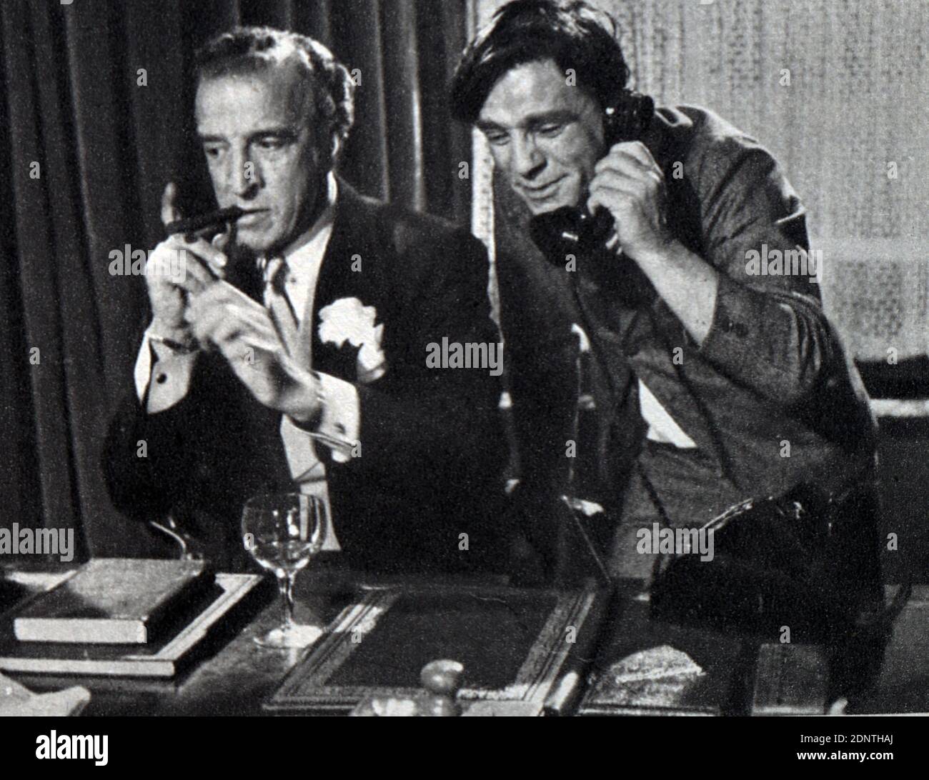 Film still of Norman Wisdom (1915-2010) and Jerry Desmonde (1908-1967 ...