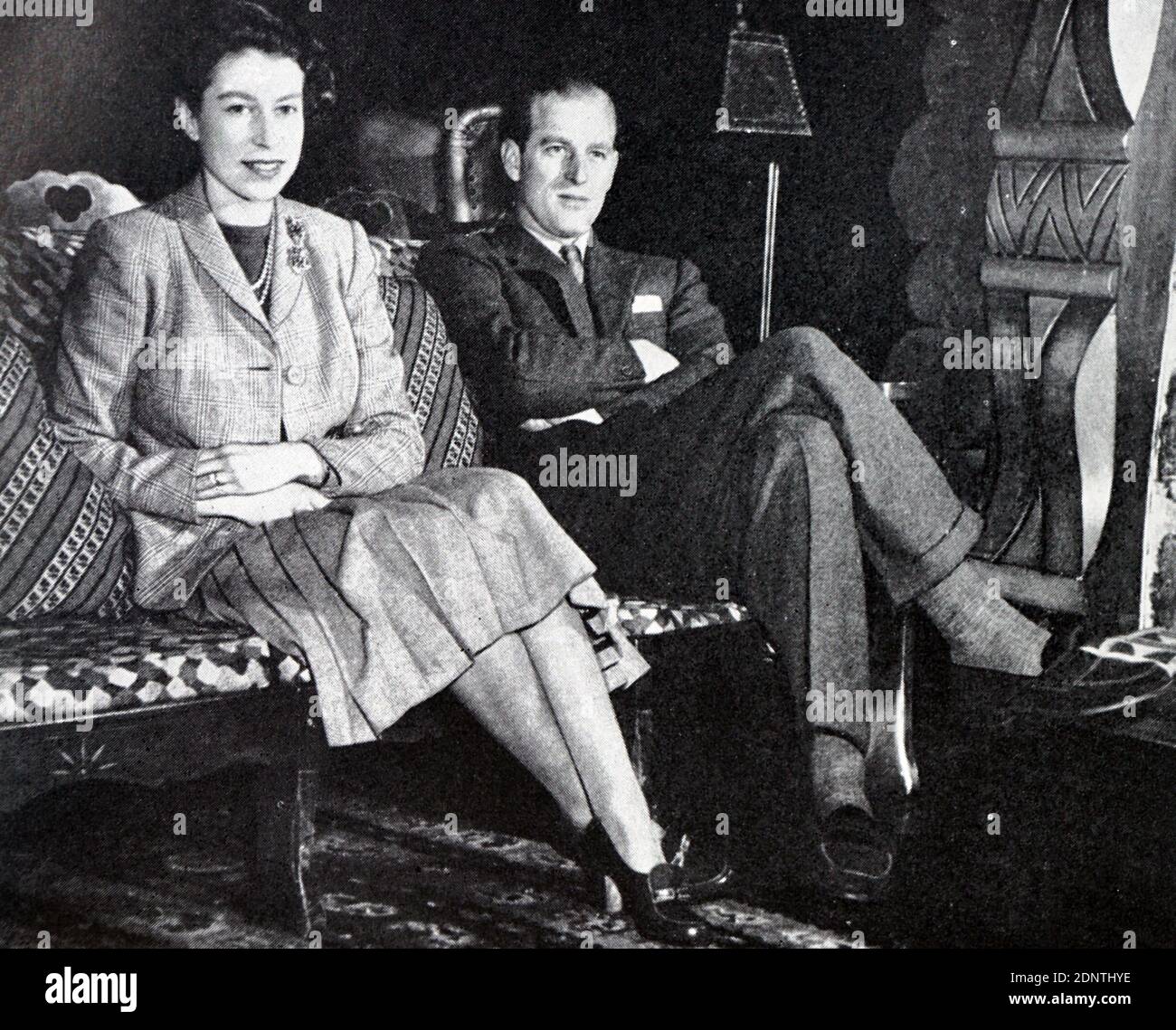 Photograph of Queen Elizabeth II and the Duke of Edinburgh during their ...