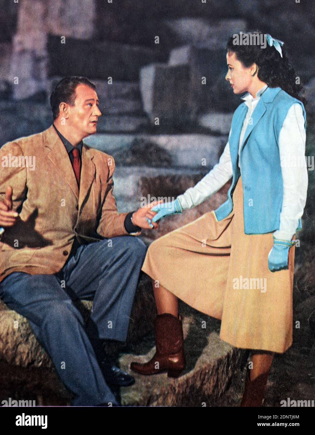 Film still from 'Tycoon' starring Laraine Day, John Wayne, Cedric ...