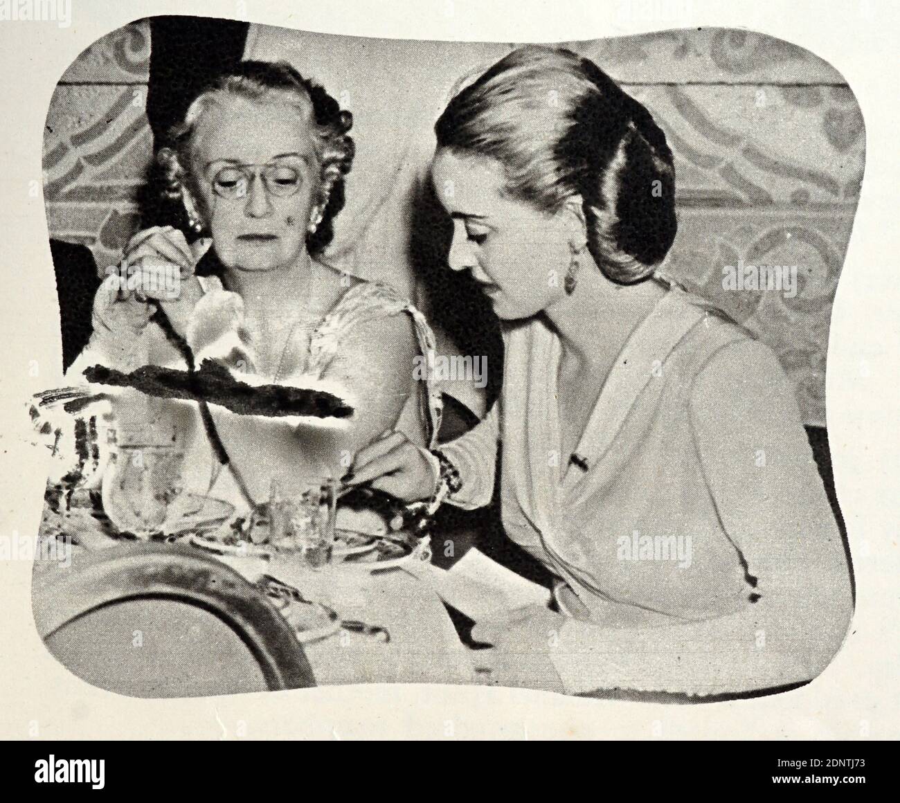 Photograph of Bette Davis (1908-1989) with her mother Ruth Davis Stock ...