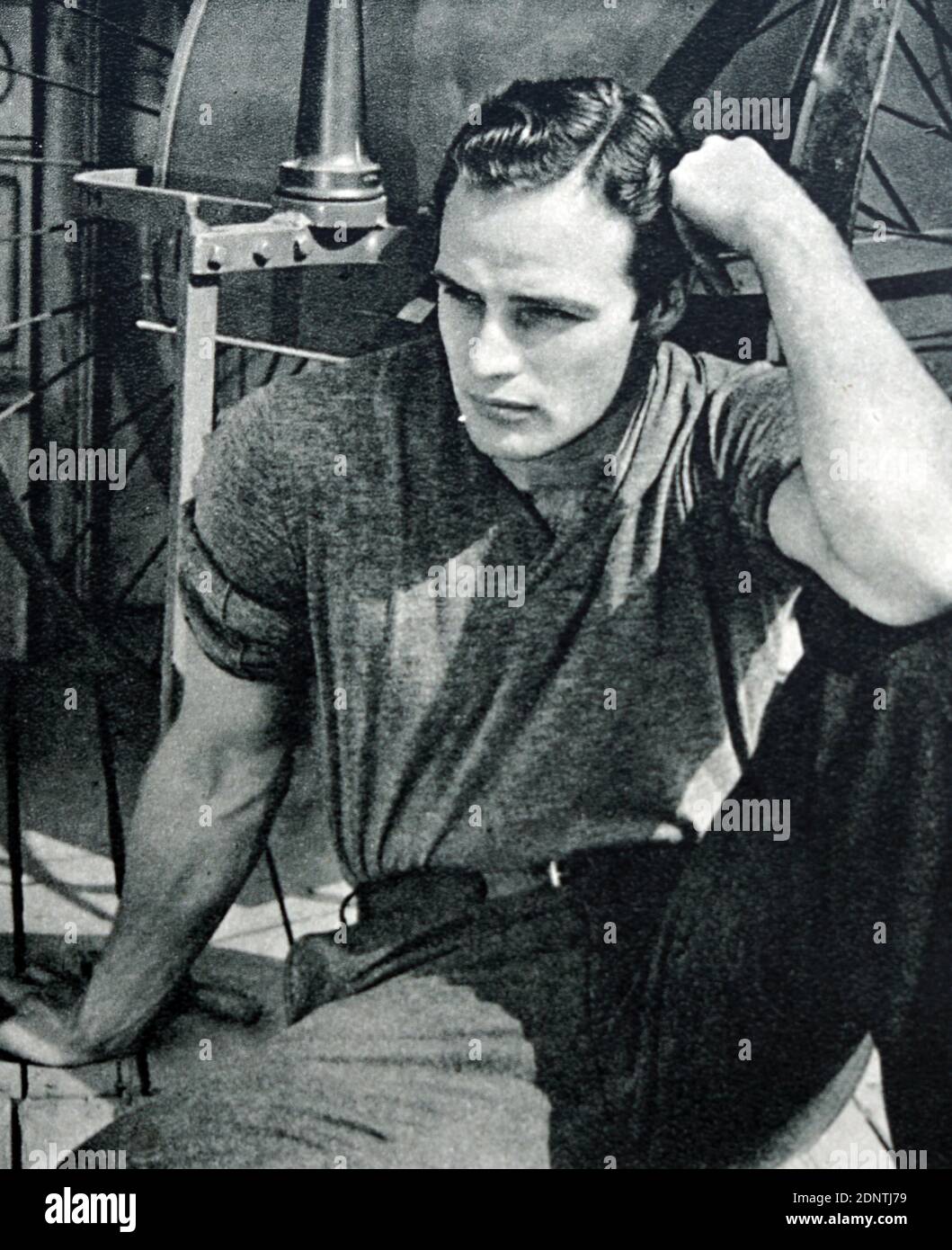 Photograph of Marlon Brando (1924-2004) an American actor and film ...