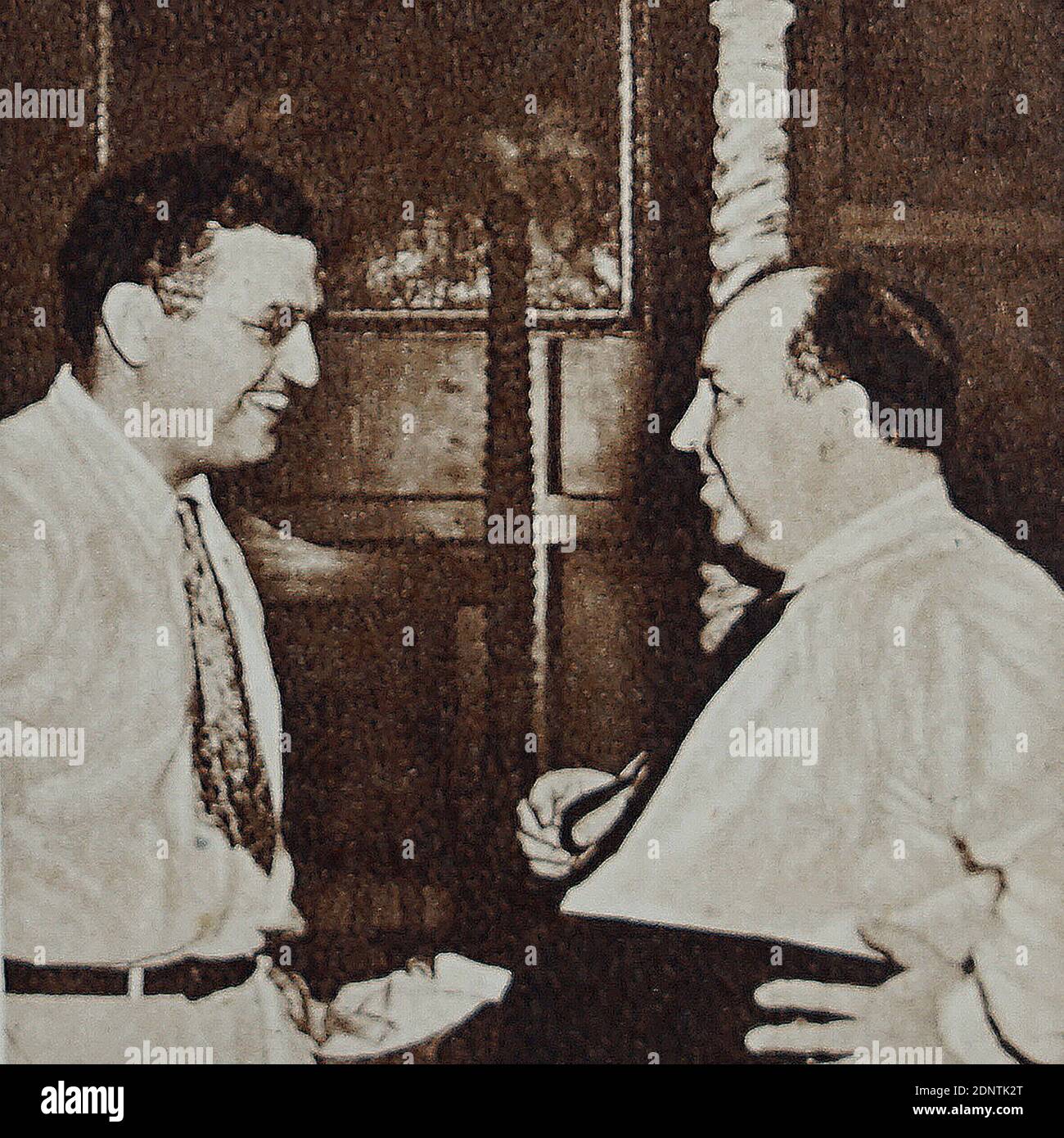 Photograph of David O. Selznick (1902-1965) with Sir Alfred Hitchcock ...