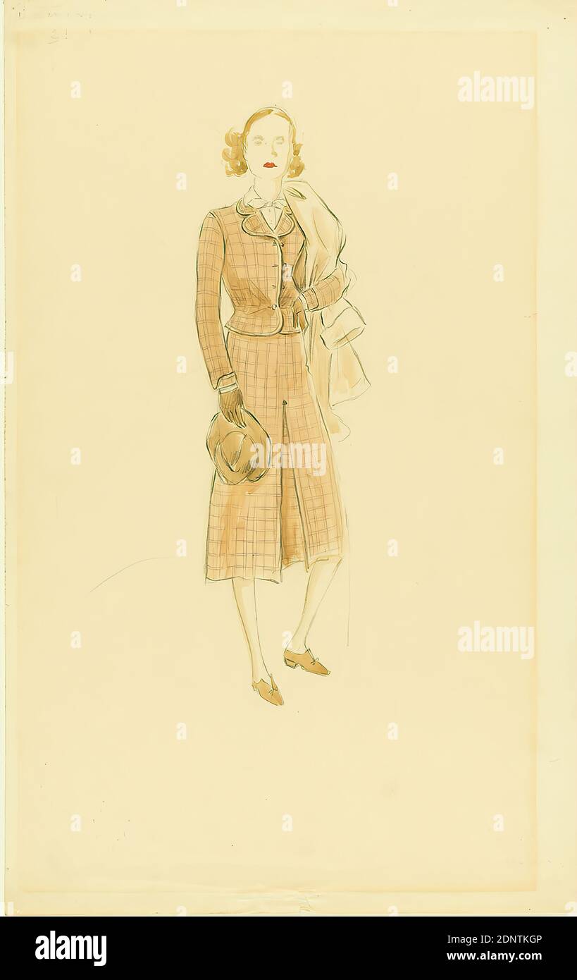 Ernst Dryden, Brown costume for Marlene Dietrich in the film The Garden ...