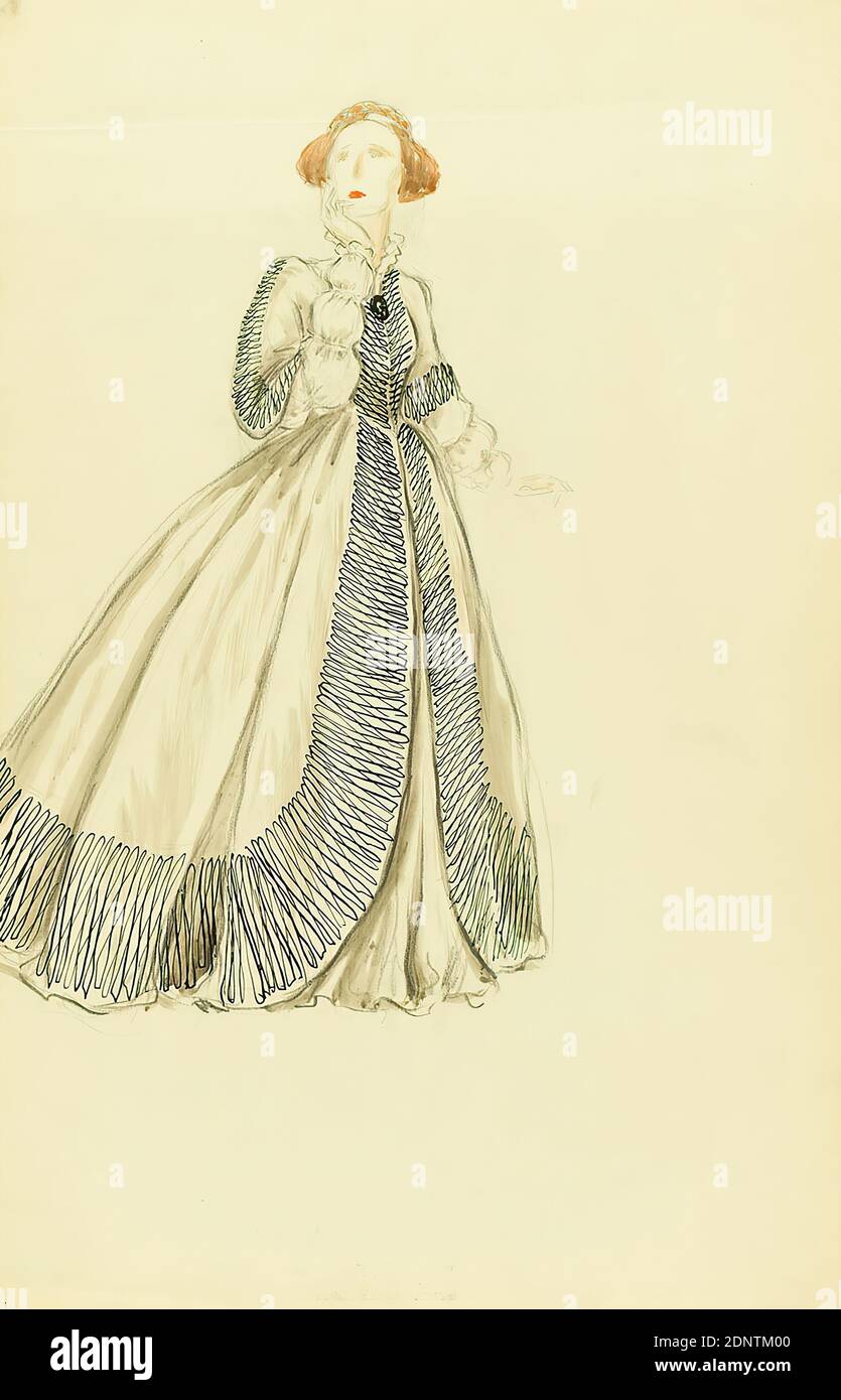 Ernst Dryden, costume for the movie The King Steps Out, paper, non ...