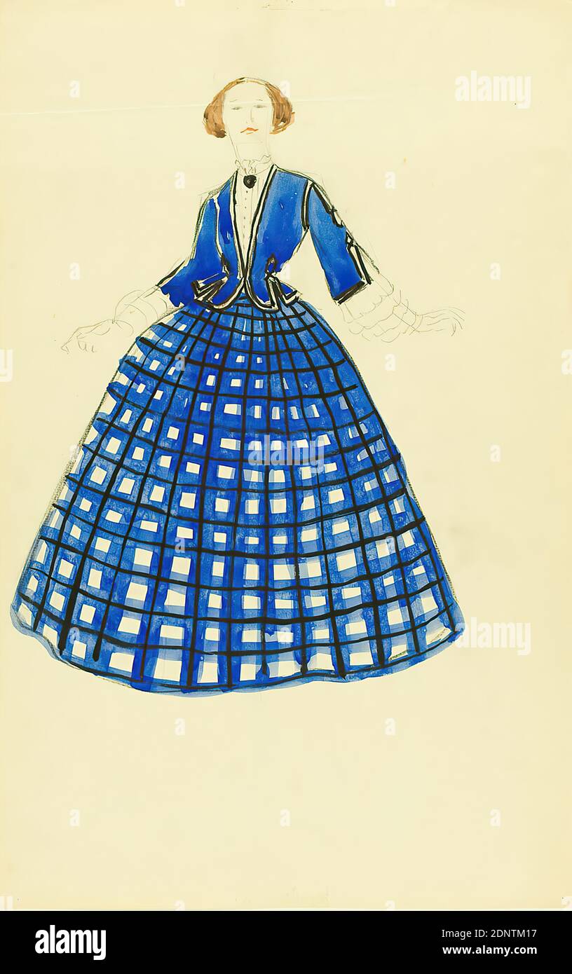 Ernst Dryden, costume for the movie The King Steps Out, paper, non ...