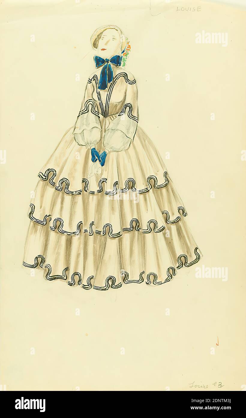 Ernst Dryden, costume for the movie The King Steps Out, paper, non ...