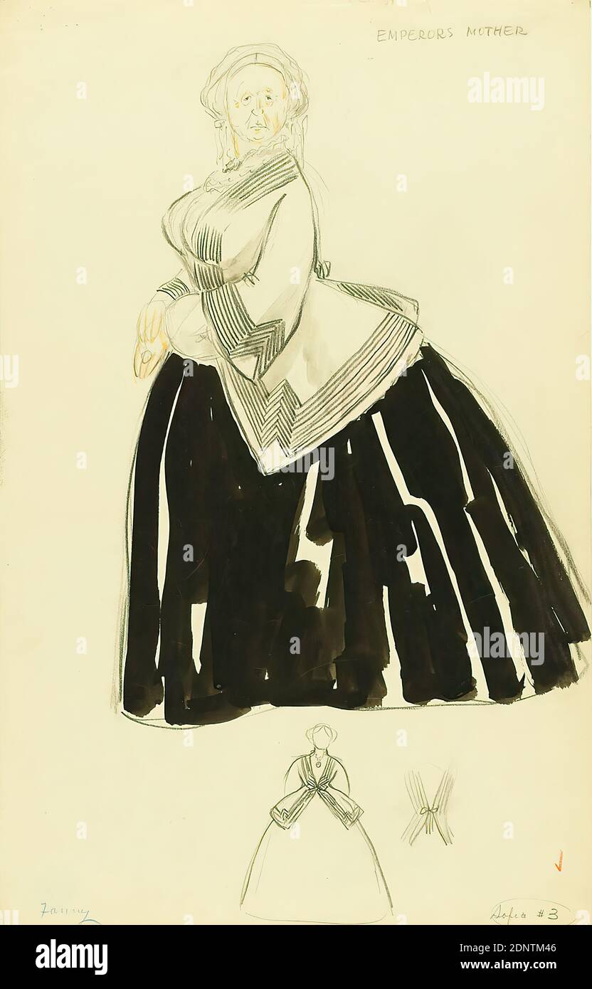 Ernst Dryden, costume for the movie The King Steps Out, paper, non ...