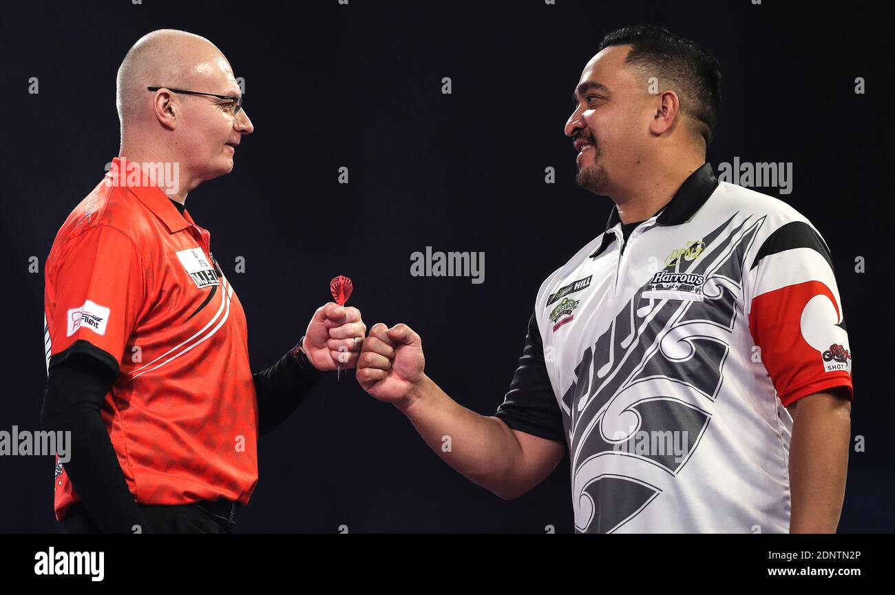 Mickey Mansell (left) bumps fists with Haupai Puha after winning the ...