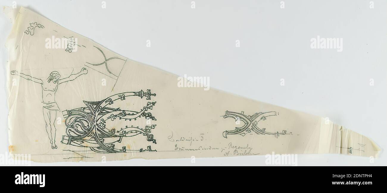 Theodor Bülau, Cathedral, Regensburg. tracery of the sacrament house ...