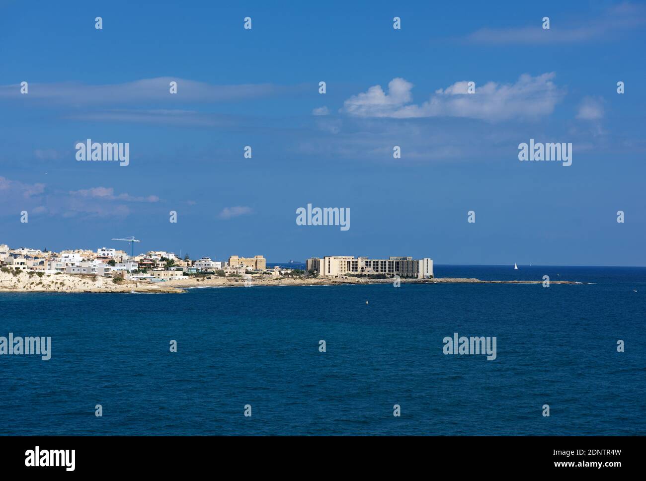View into Marsaskala town, Malta Stock Photo - Alamy