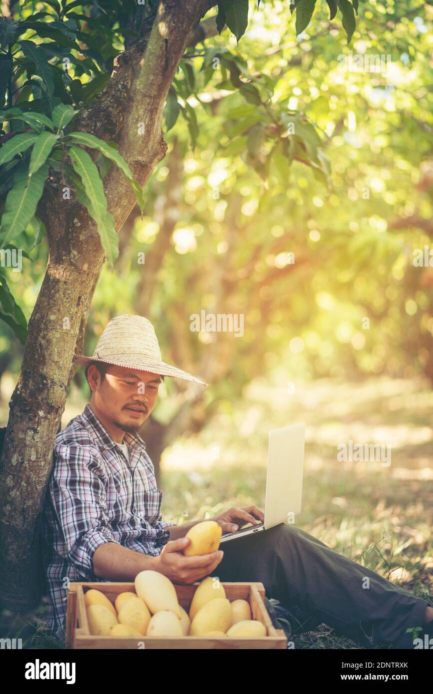 Indian Farmer With Laptop High Resolution Stock Photography and Images ...