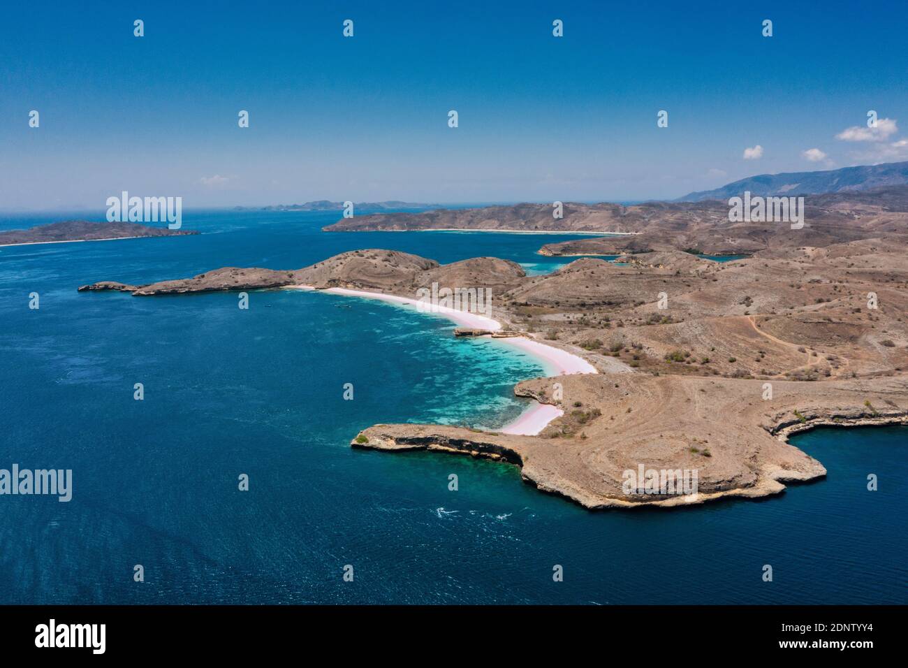 Aerial view of Lambu beach, West Nusa Tenggara, Indonesia Stock Photo ...