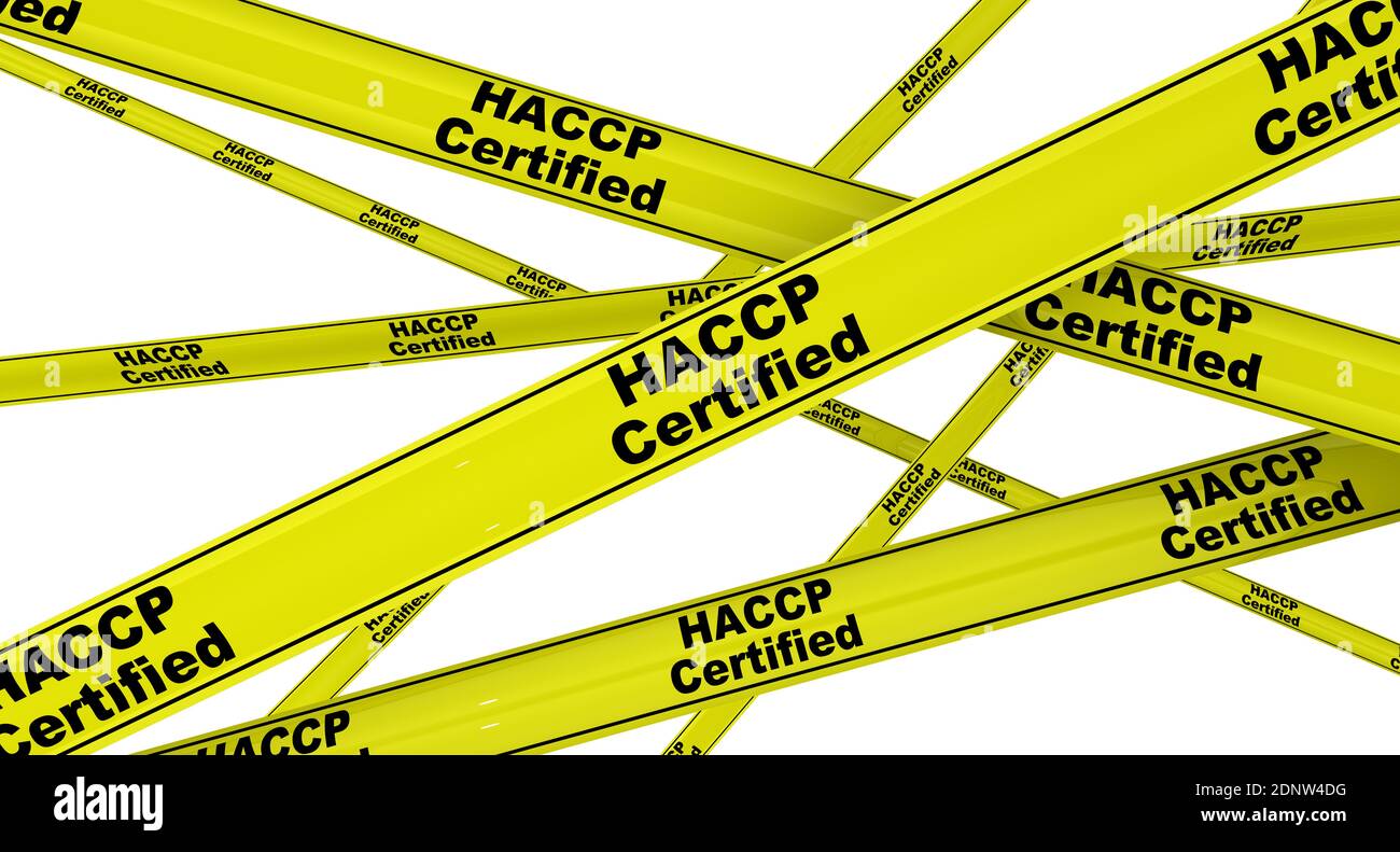 HACCP Certified. Yellow warning tapes. Yellow warning tapes with black ...