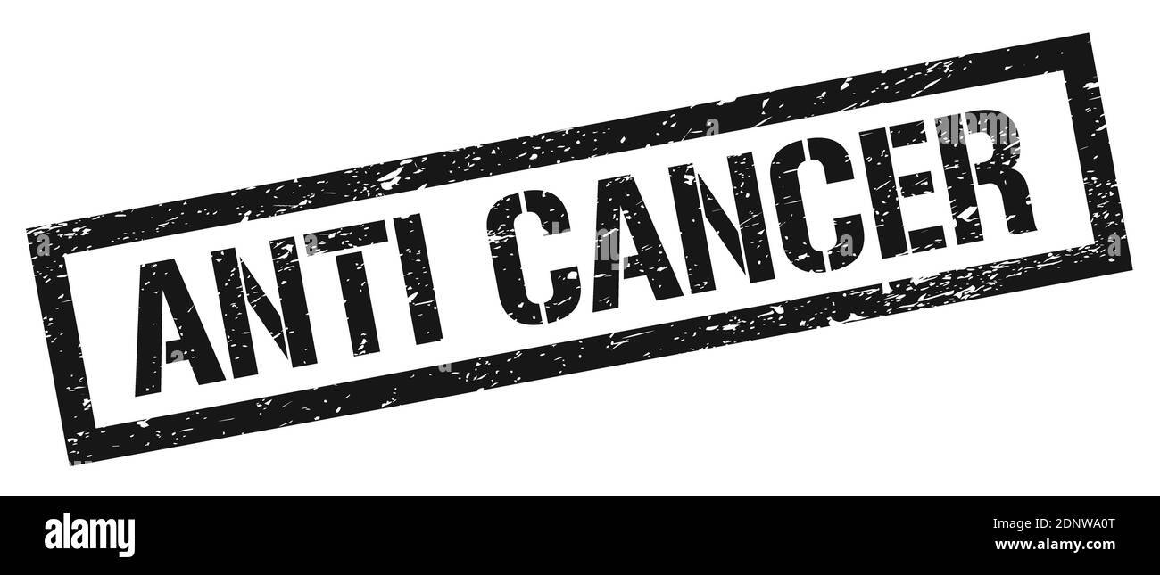 ANTI CANCER black grungy rectangle stamp sign Stock Photo - Alamy