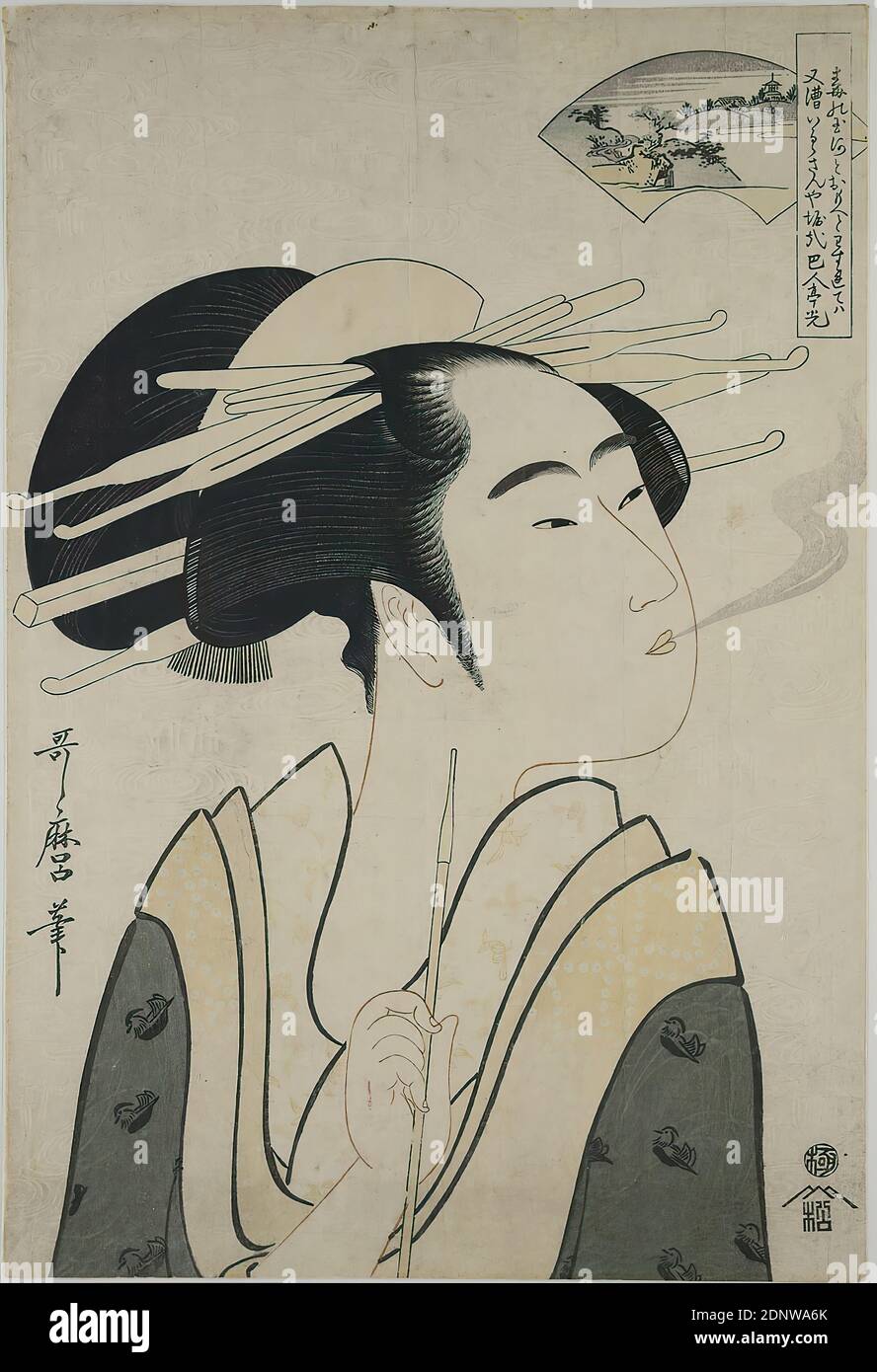 Kitagawa Utamaro, The Tamagawa in Kōya, from the series: The six ...
