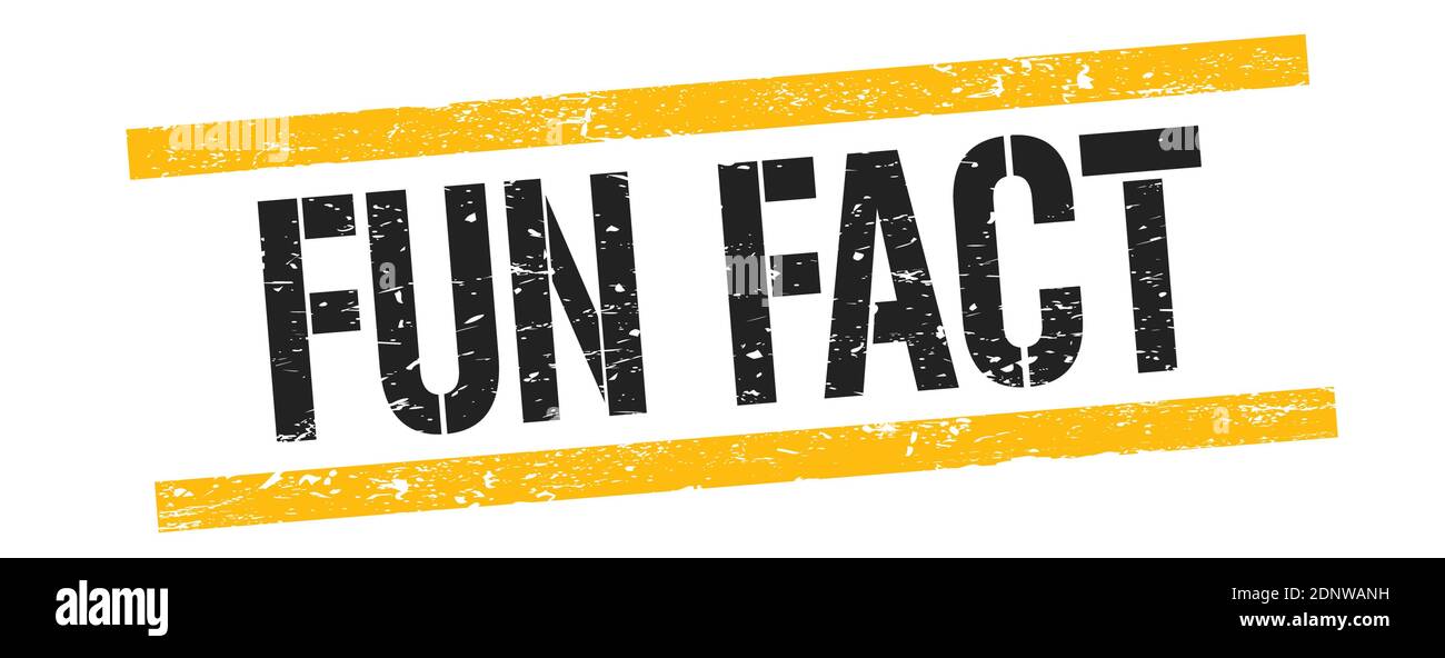 FUN FACT text on black yellow grungy lines stamp sign Stock Photo - Alamy