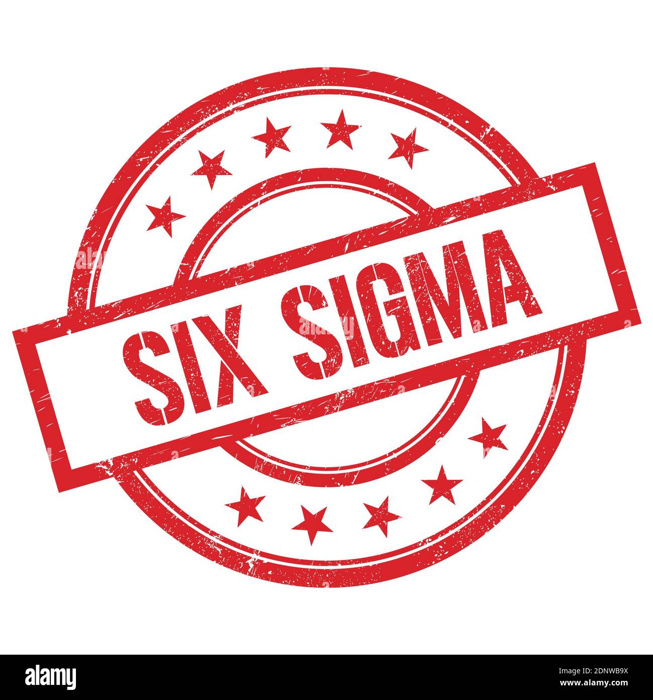 SIX SIGMA text written on red round vintage rubber stamp Stock Photo ...