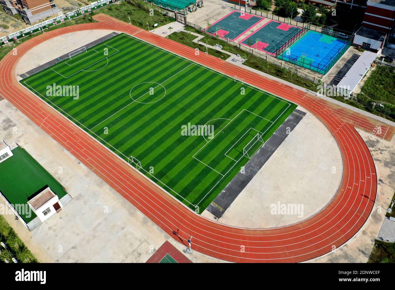 The western mountains, henan urban community sports venues Stock Photo ...