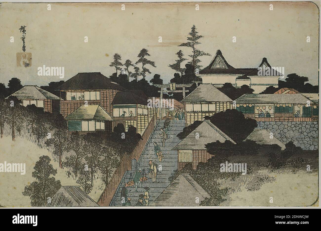 Utagawa Hiroshige, The Tenmangū Shrine in Yushima, from the series ...