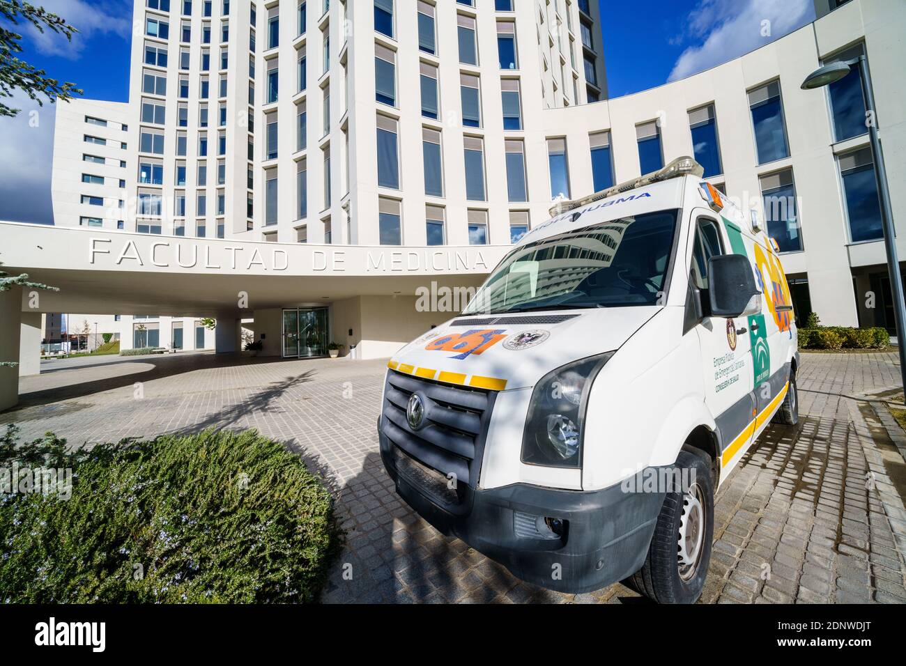 GRANADA, SPAIN. 5th DECEMBER 2020. Building of the College of Health ...
