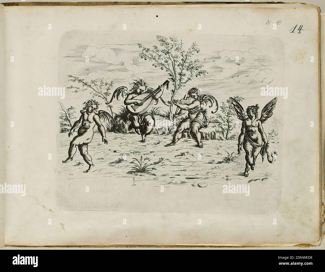 Two music putti hi-res stock photography and images - Alamy