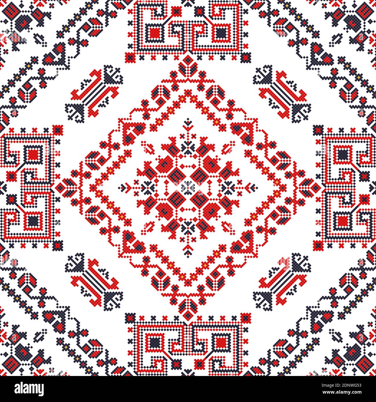 Romanian vector pattern inspired from traditional embroidery Stock ...