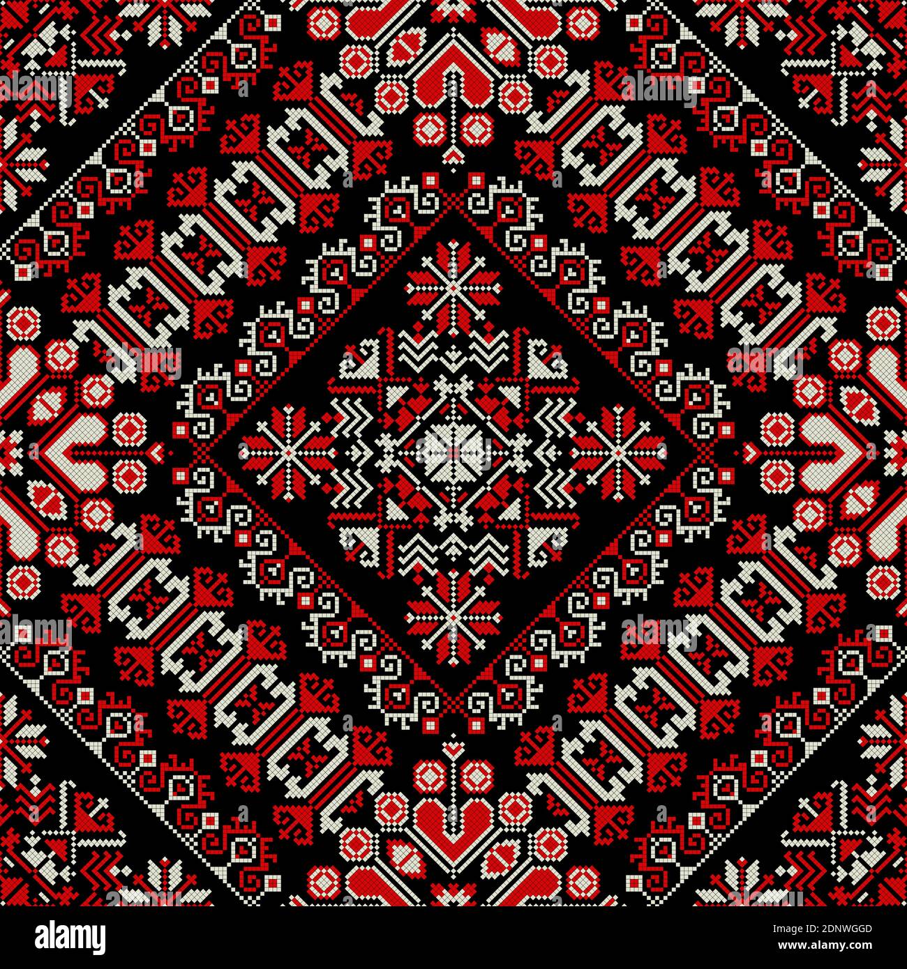 Romanian vector pattern inspired from traditional embroidery Stock ...