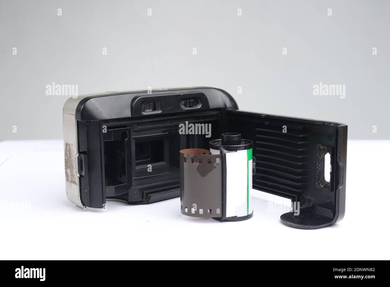 Vintage analog camera with isolated white background. old technology ...