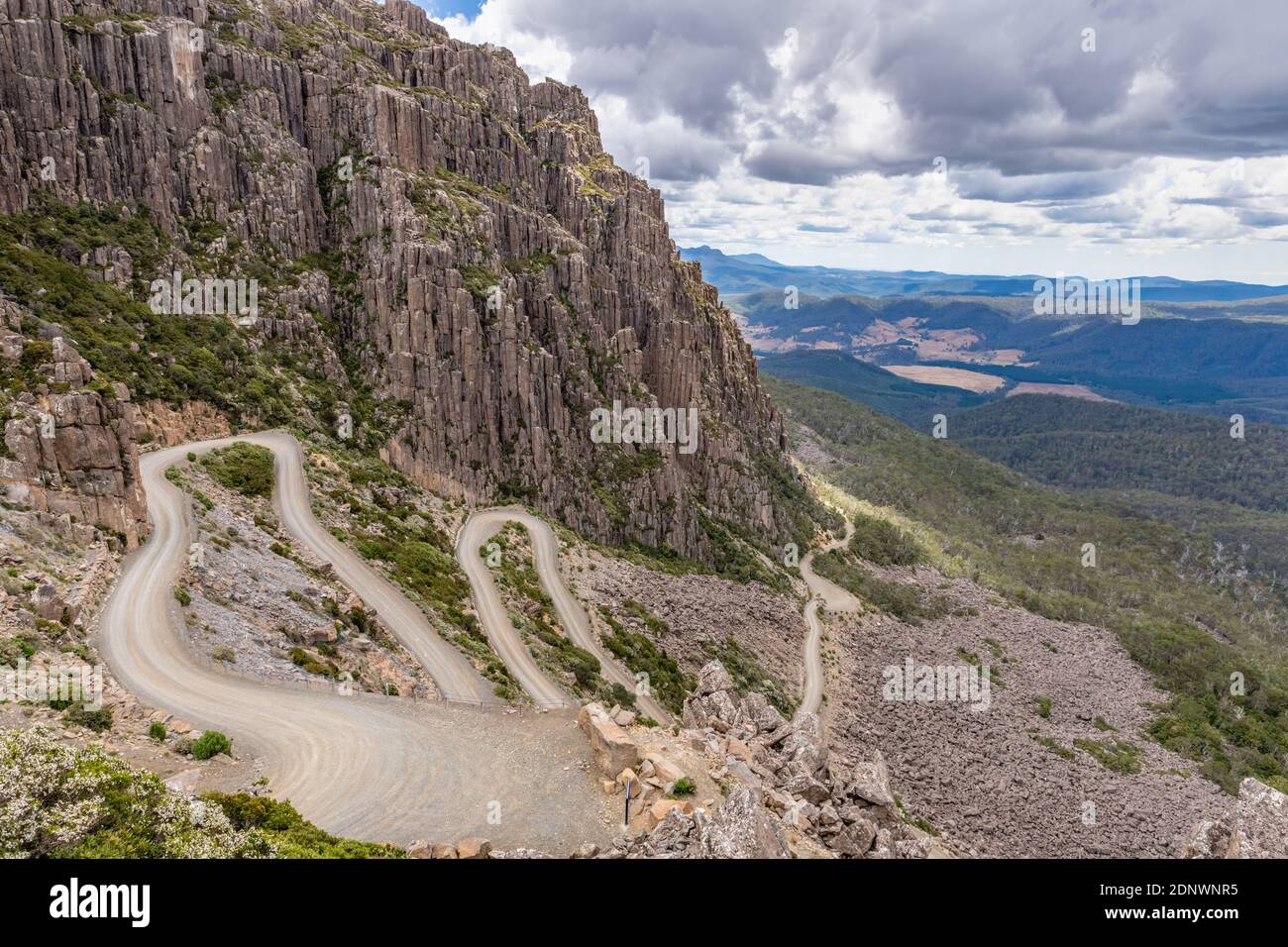 Ben Lomond National Park, Jacob's Ladder Hair Pin Bends Stock Photo - Alamy