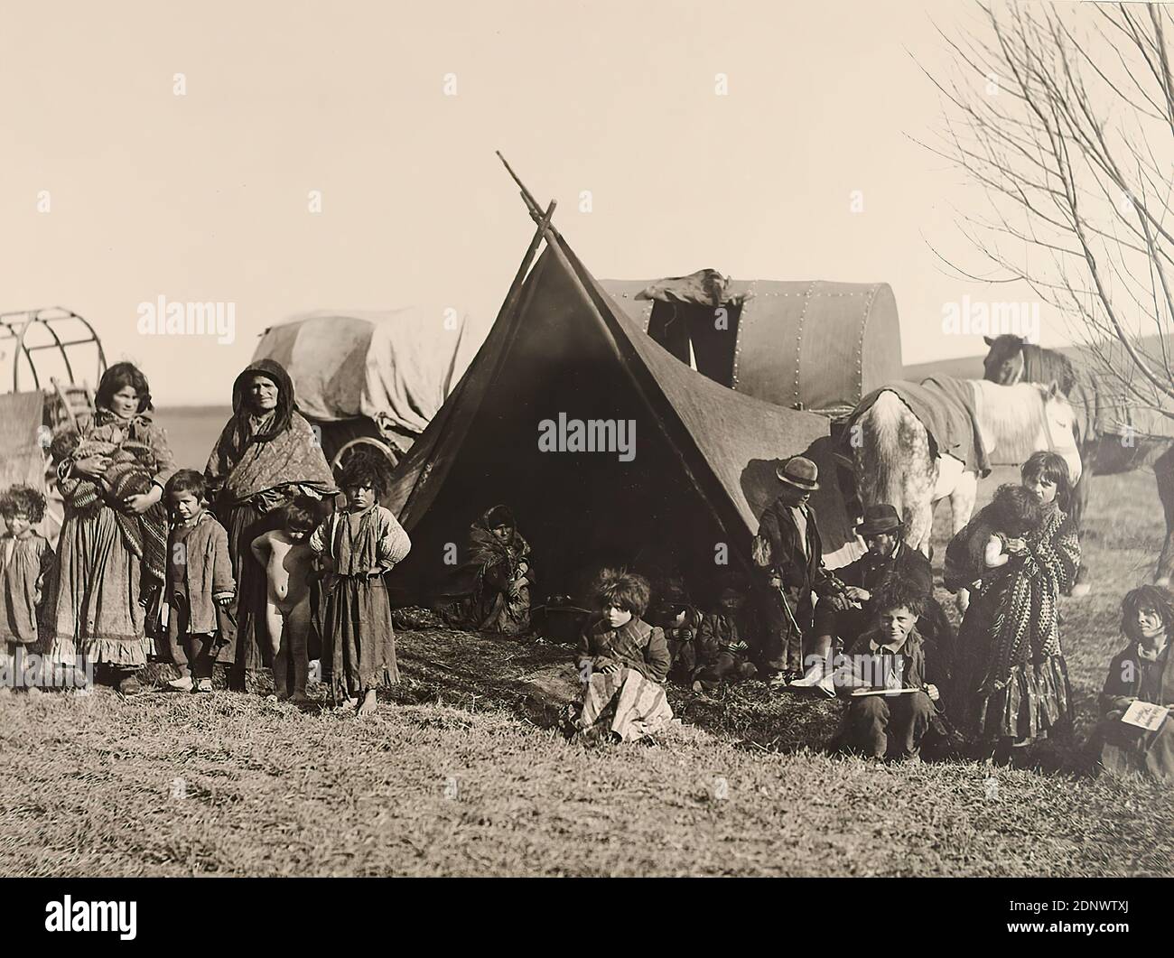 Louis Held, Roma family in Buttstädt, c. 1890, Staatliche ...
