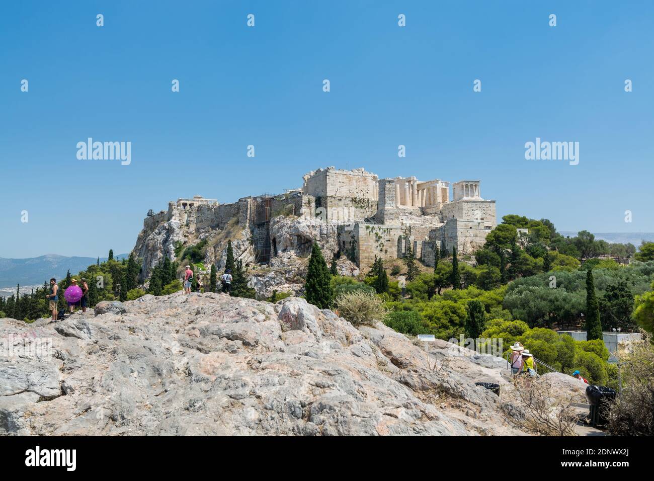 Ruins of Acropolis with Parthenon, Erechtheum, Beule Gate and Temple of ...