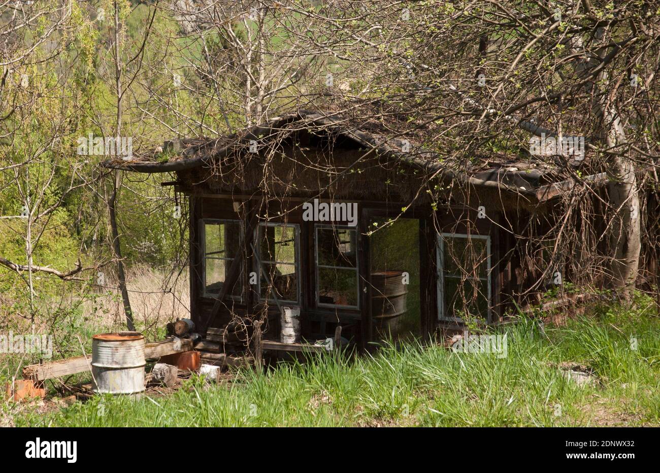 old building in the countryside, architecture and living in a rural ...