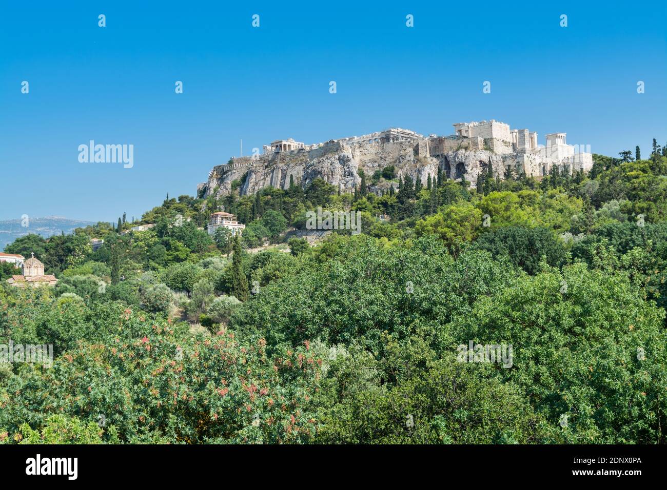 Ruins of Acropolis with Parthenon, Erechtheum, Beule Gate and Temple of ...