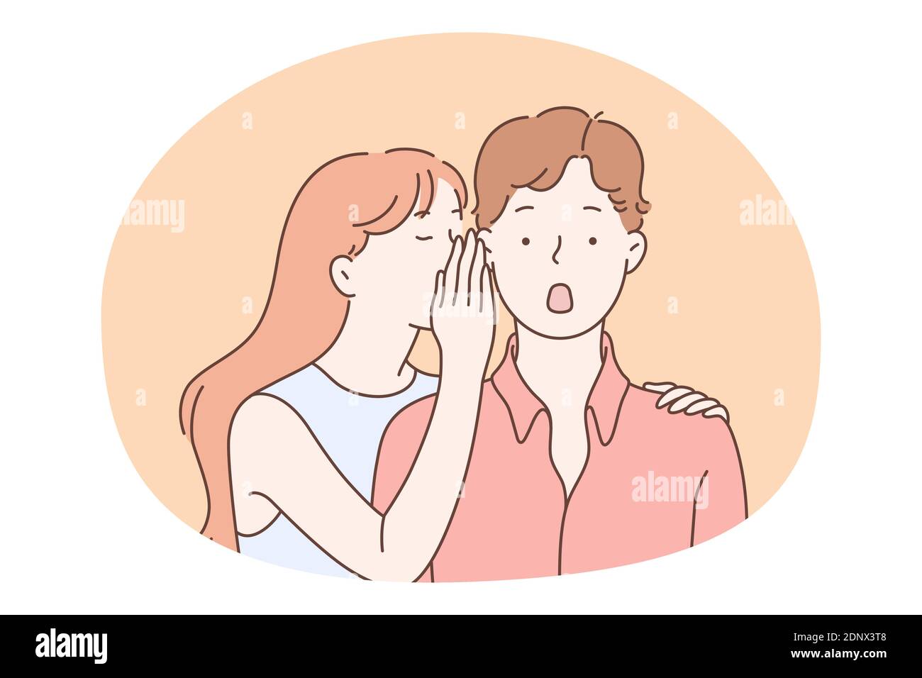 Whispering In Ear Cartoon
