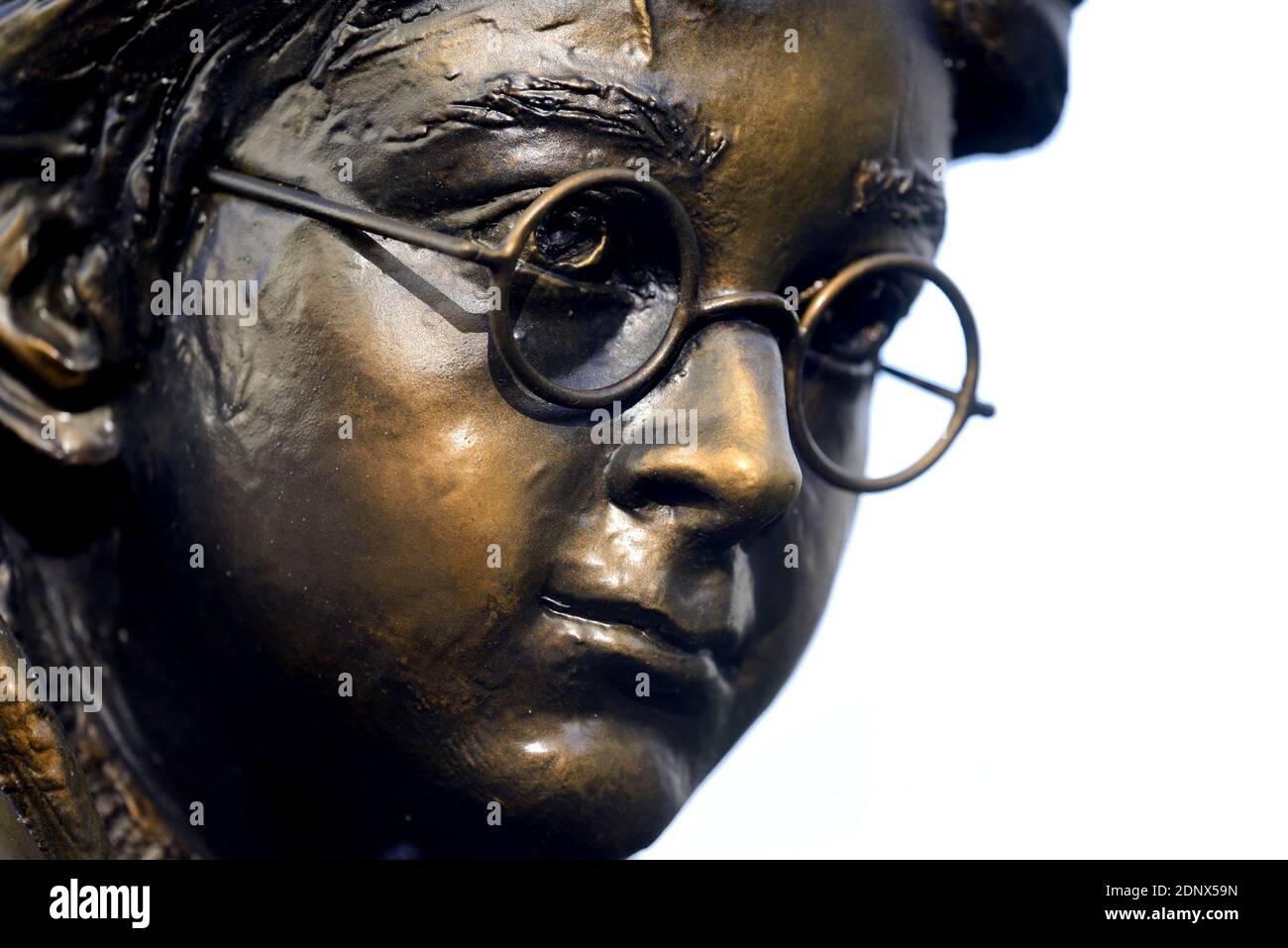 London, England, UK. 'Scenes in the Square' statue trail in Leicester ...