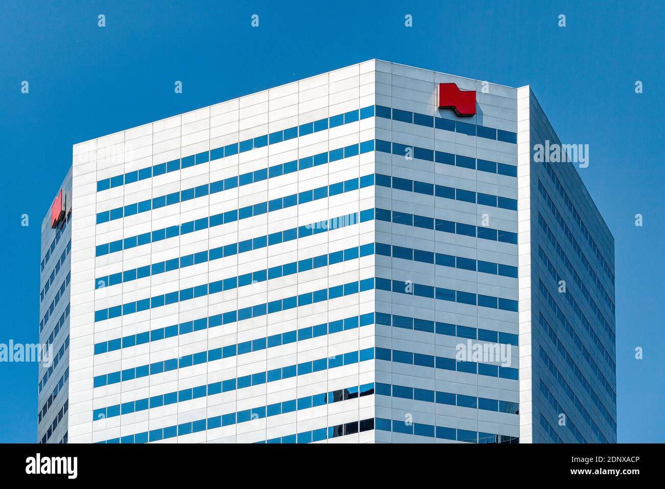 National Bank logo in building, Montreal, Canada Stock Photo - Alamy