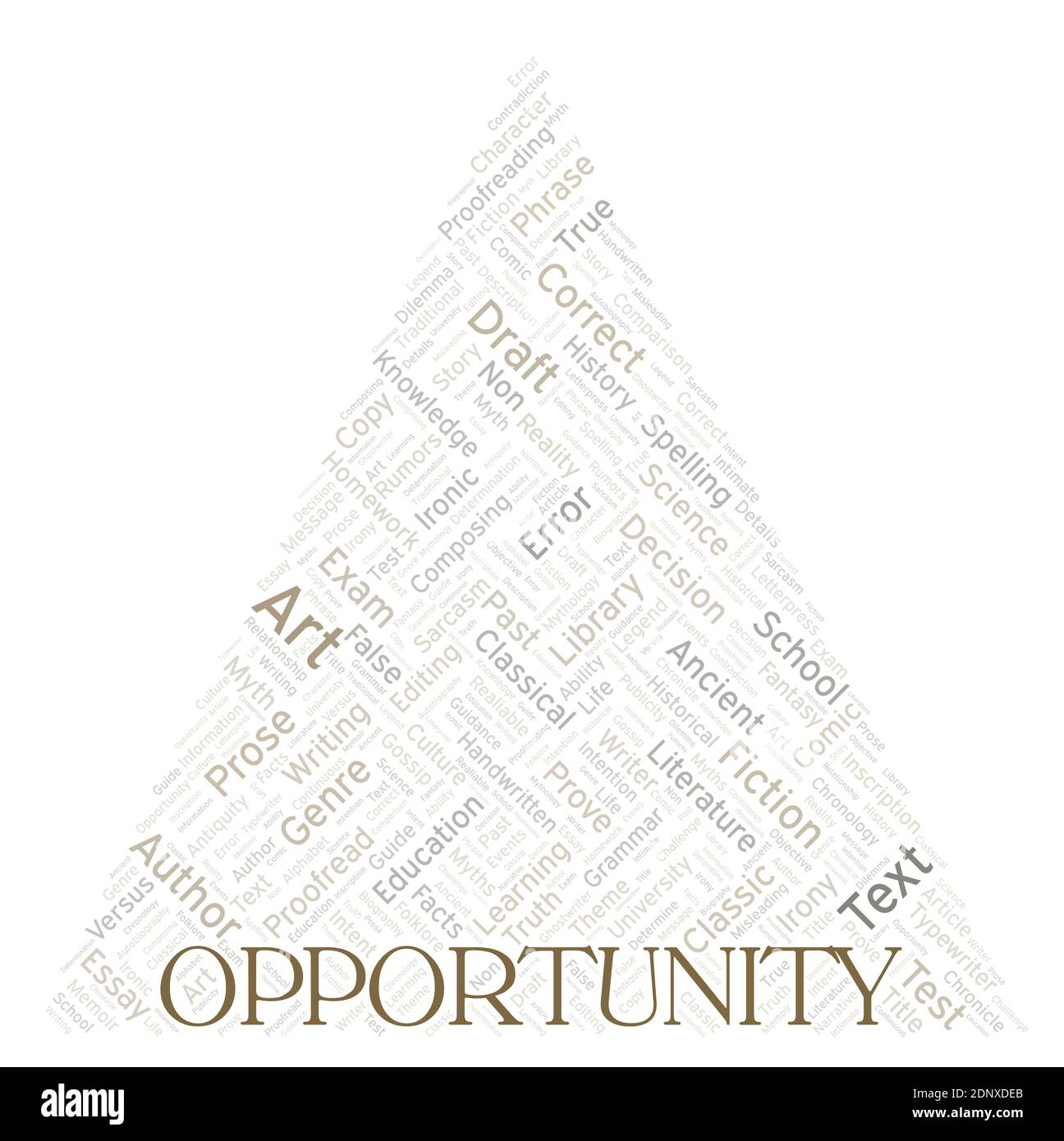 Opportunity typography word cloud create with text only Stock Photo - Alamy