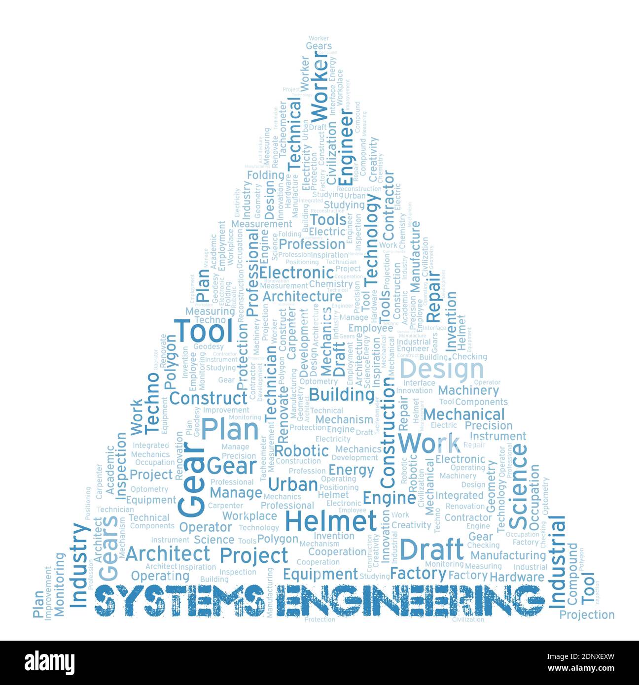 Systems Engineering typography word cloud create with text only Stock ...