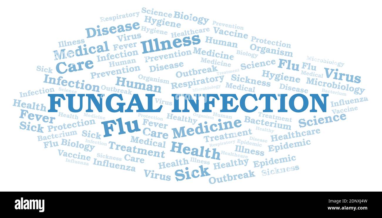 Fungal Infection typography word cloud create with text only Stock ...