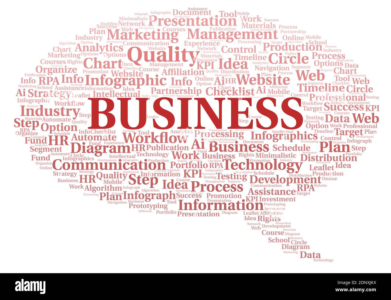 Business typography word cloud create with text only Stock Photo - Alamy