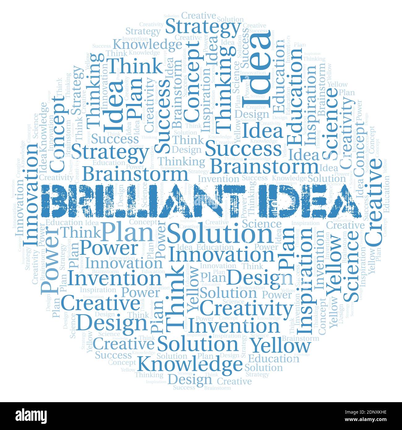 Brilliant Idea typography word cloud create with text only Stock Photo ...