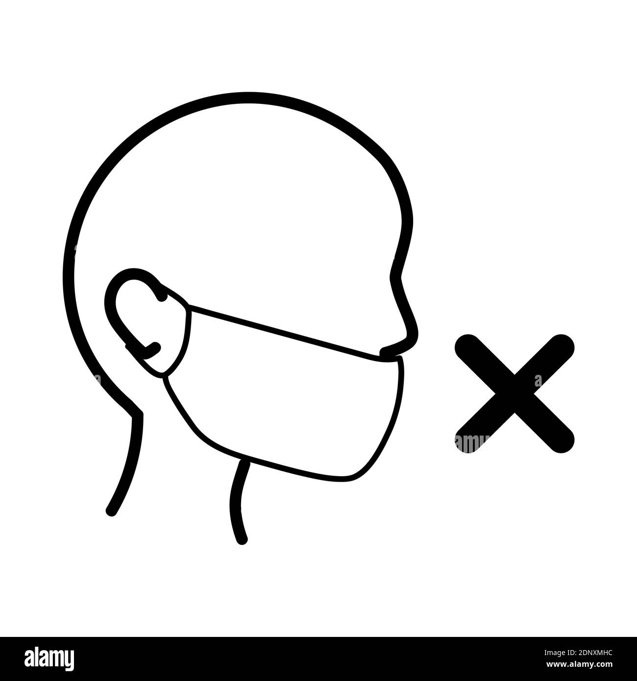 Wear a mask not allowed icon. Covid-19, 2019-nCoV in China, Wuhan ...