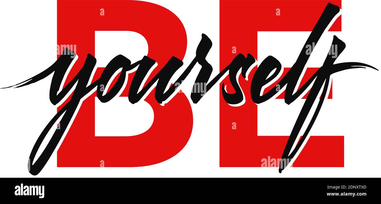 Handwriting text yourself word Stock Vector Images - Alamy