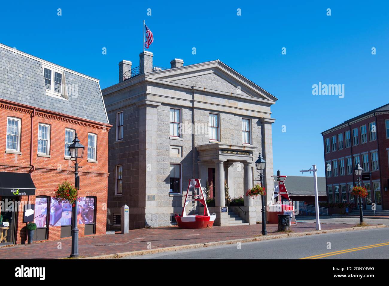 Newburyport Custom House Maritime Museum at Water Street in downtown ...