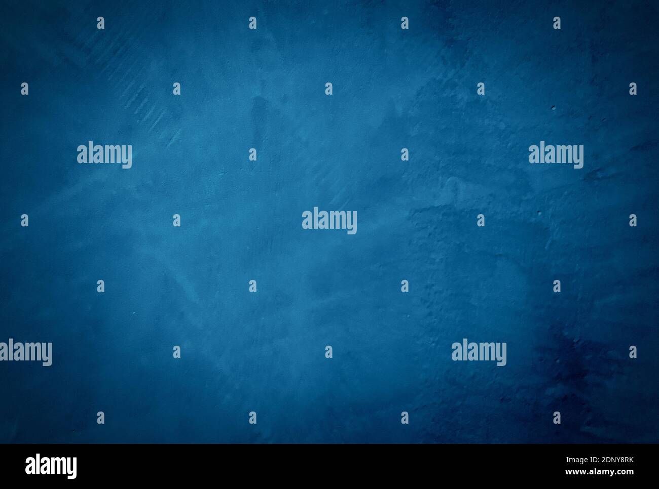 Vintage grunge blue concrete texture wall background with vignette ...