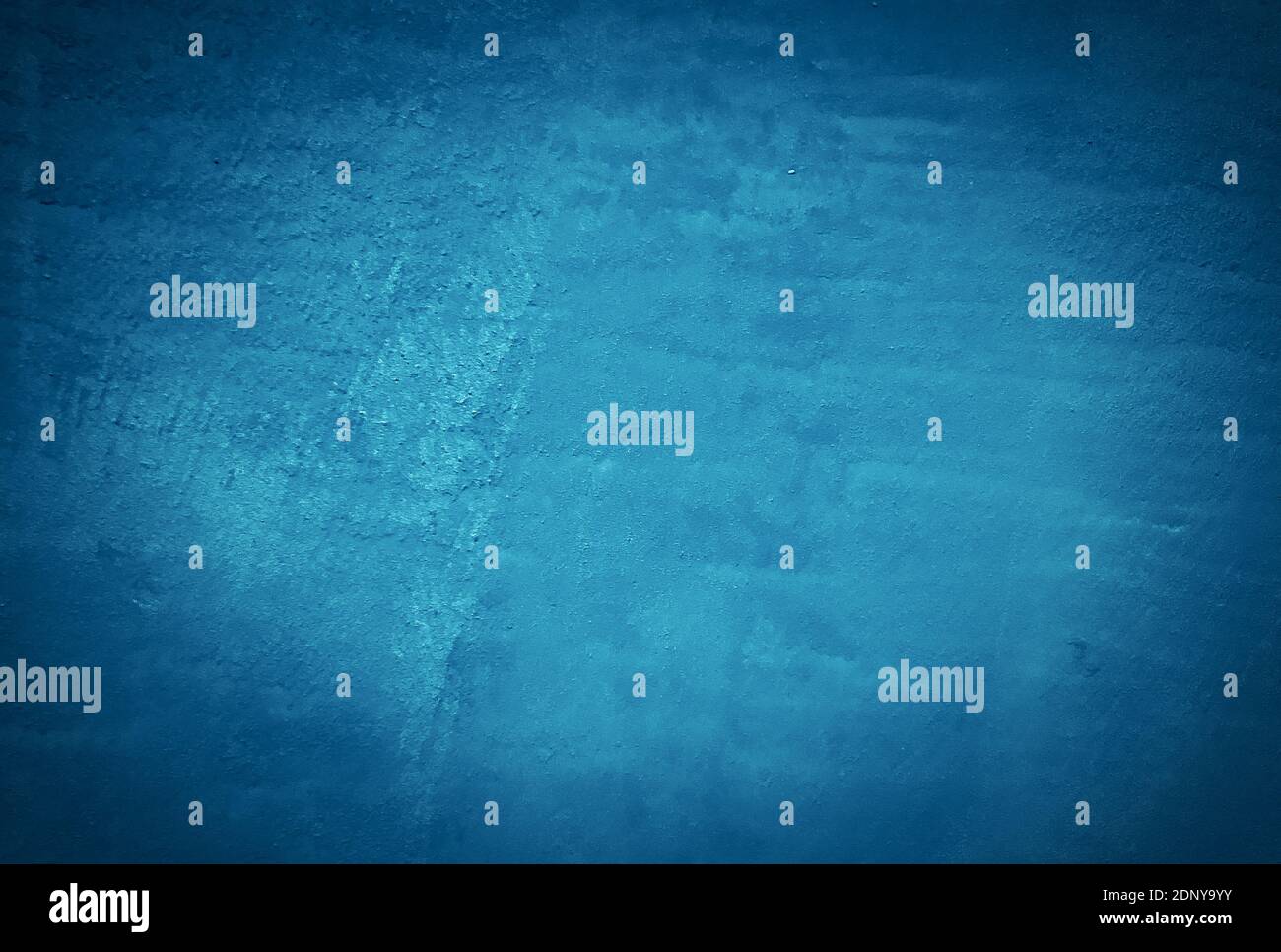 Vintage grunge blue concrete texture wall background with vignette ...