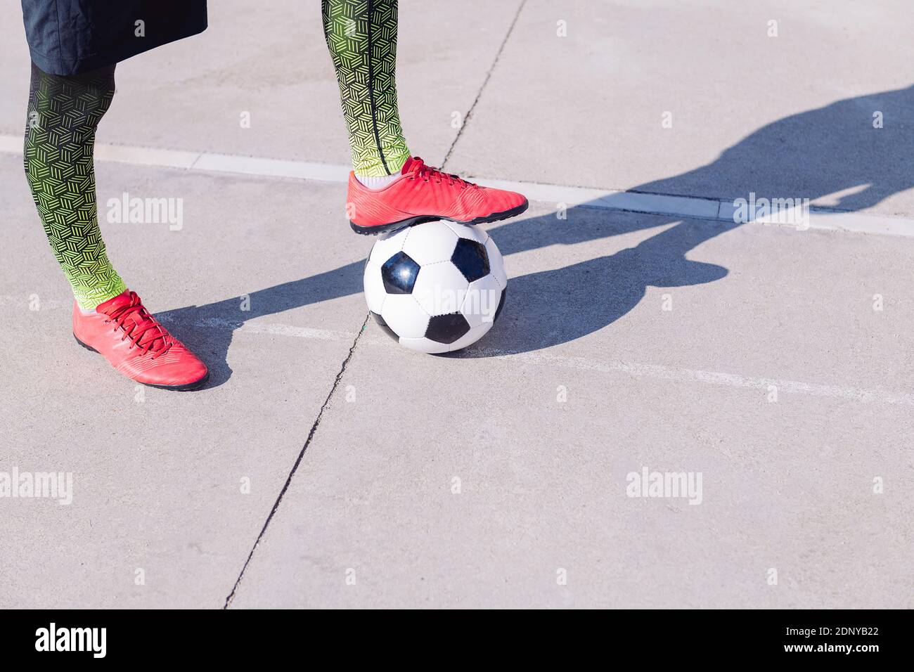 Man With A Football At His Feet High Resolution Stock Photography and ...