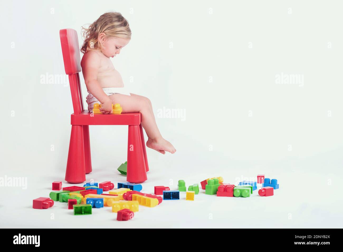 Baby Girl Building Blocks High Resolution Stock Photography and Images ...