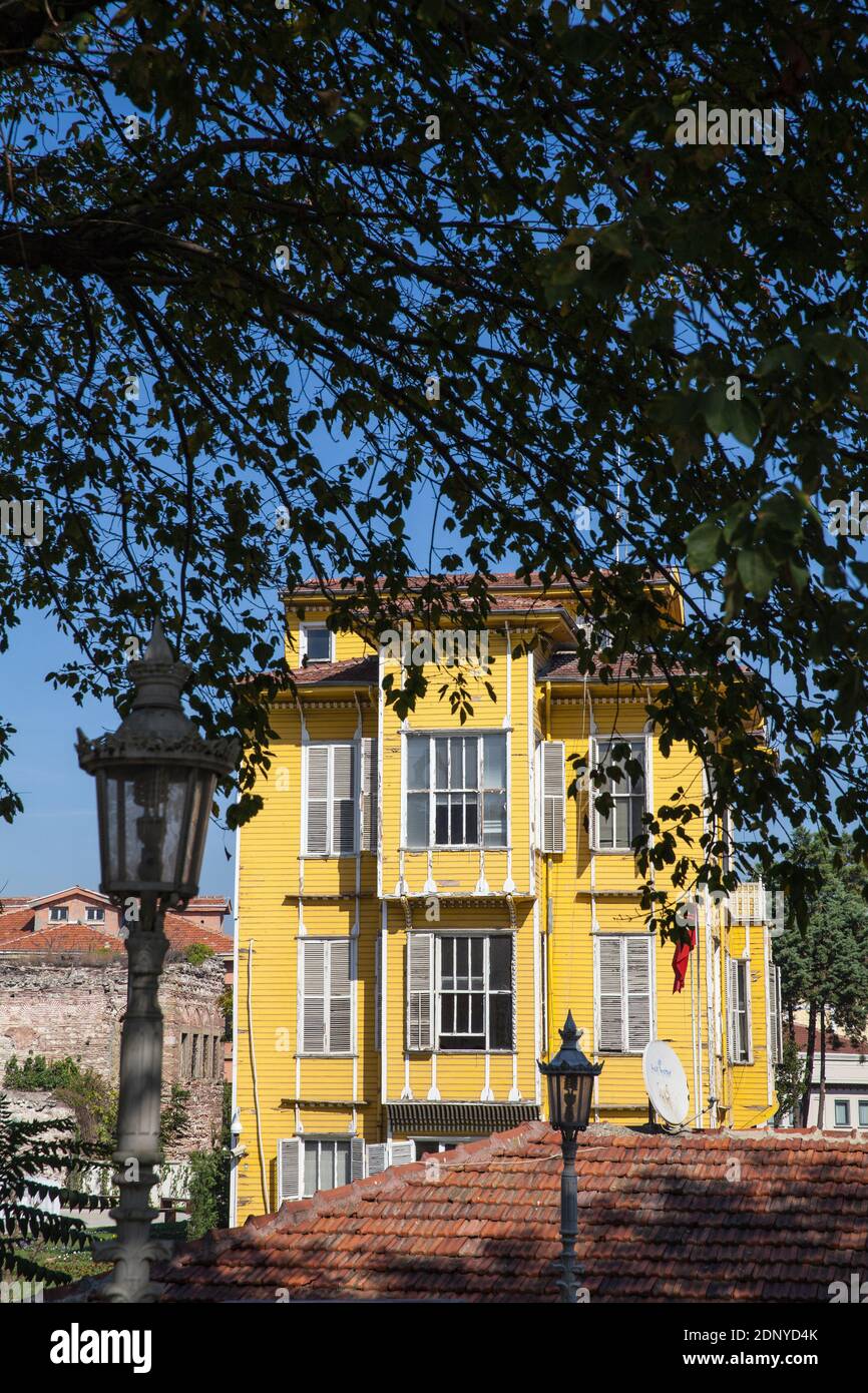 Turkey, Istanbul, Sultanahmet, Historic Ottoman wooden house now a ...